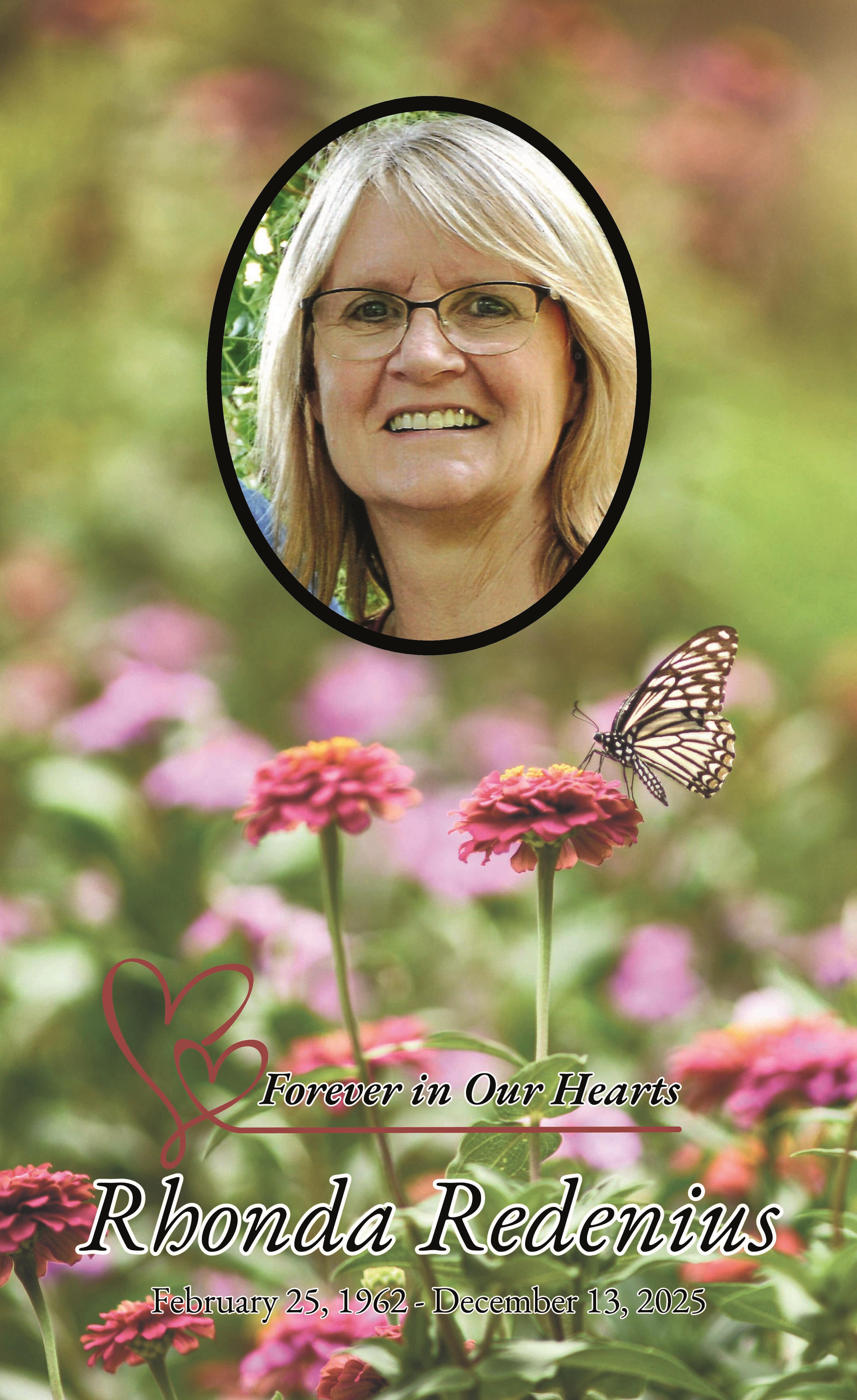Rhonda E. (Ask) Redenius Obituary December 13, 2025 - Sinn Family Celebration of Life Center